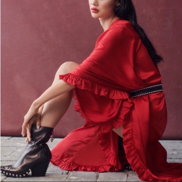 Anthropologie | Dresses | Anthropologie Hutch One Shoulder Ruffle Maxi ...